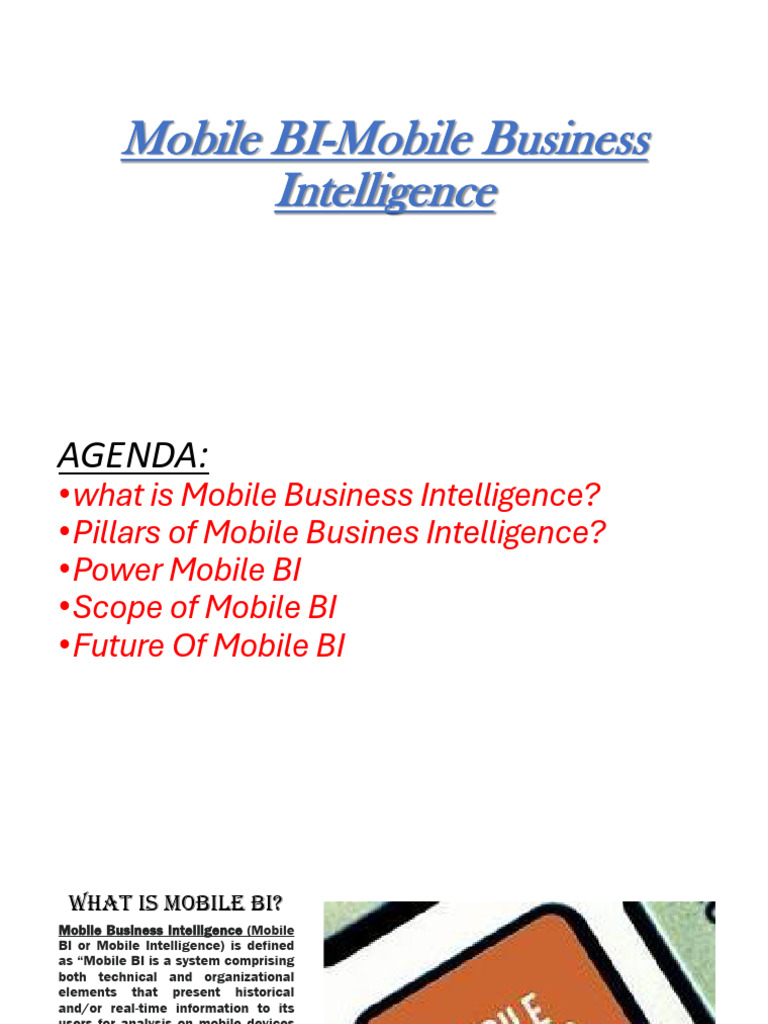 Mobile BI-Mobile Business Intelligence | PDF | Internet Of Things | Mobile App
