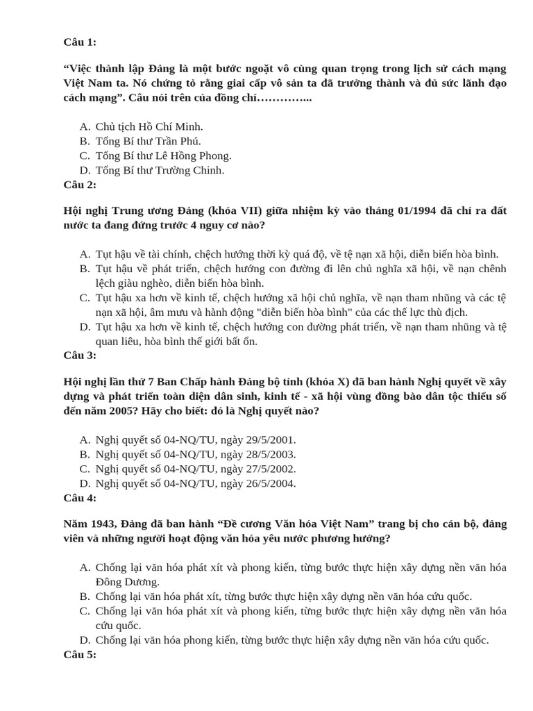 95 NĂM LỊCH SỬ DCSVN 6 | PDF