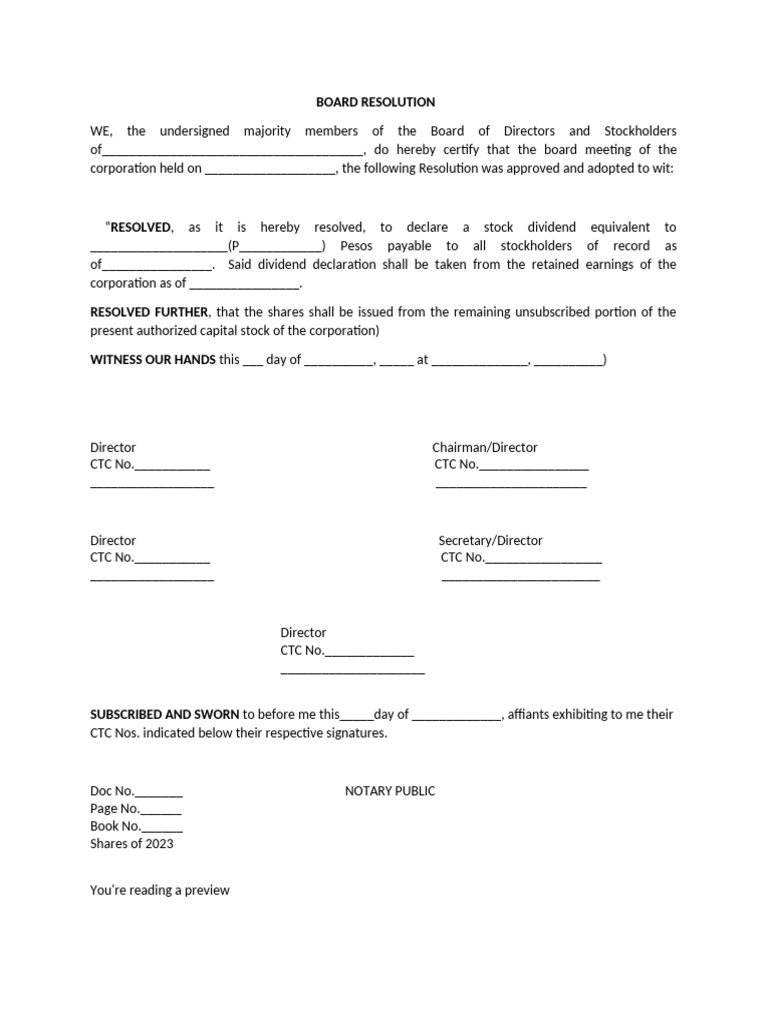 BOARD RESOLUTION Authorizing Raphael | PDF