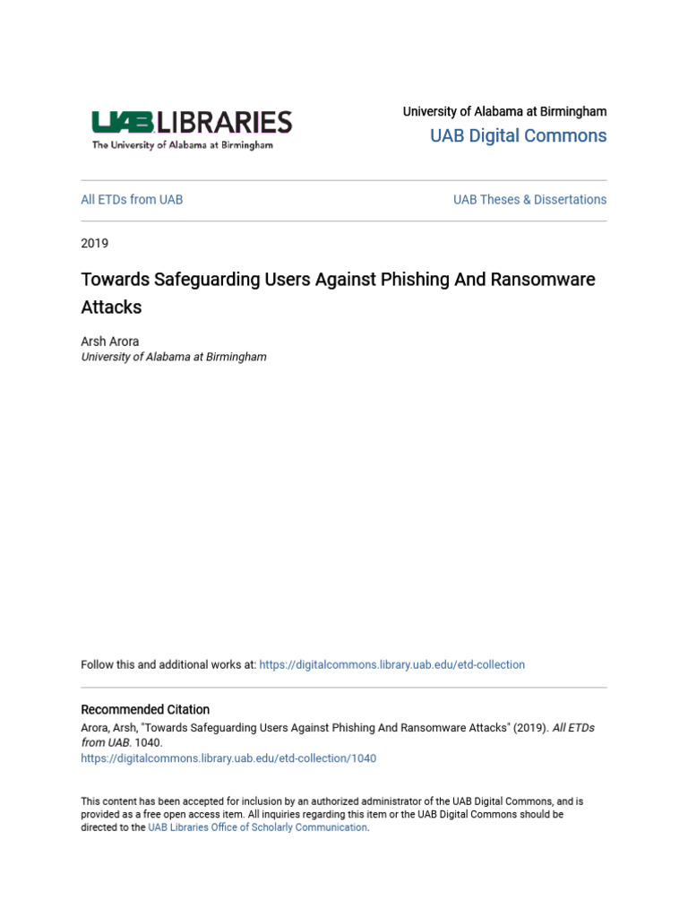 Towards Safeguarding Users Against Phishing and Ransomware Attack | PDF ...