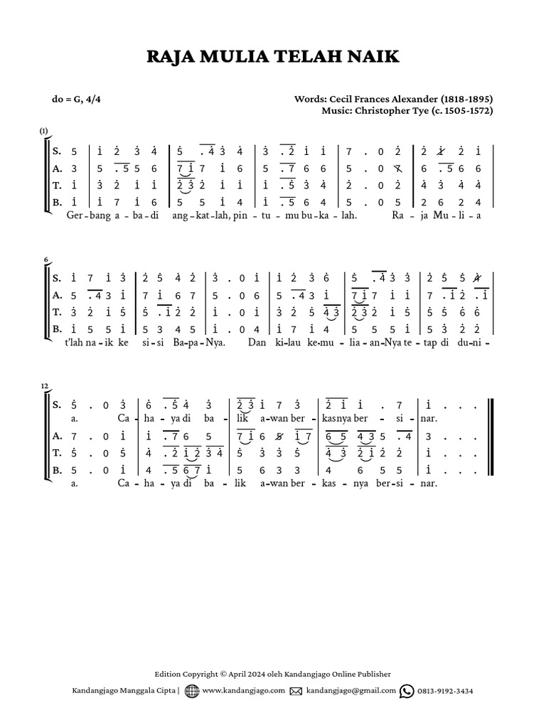 Raja Mulia Telah Naik | PDF