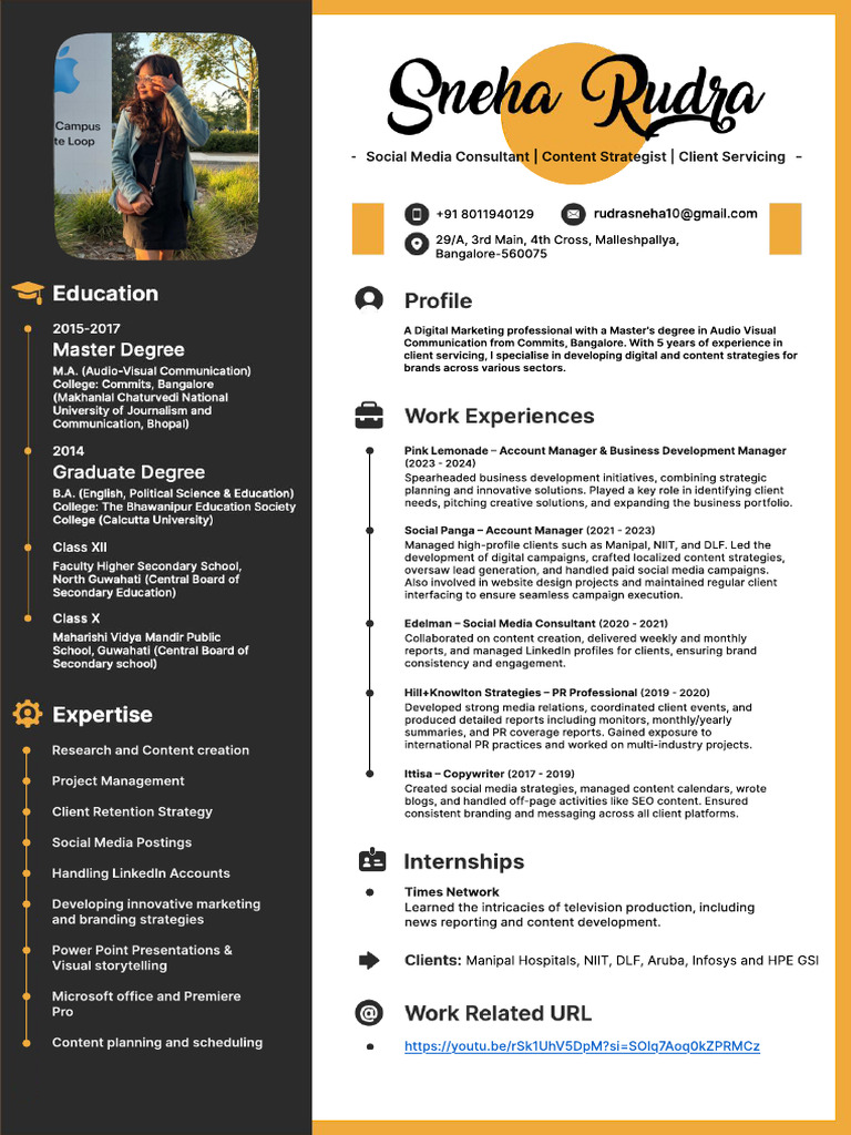 Sneha Rudra - Resume | PDF