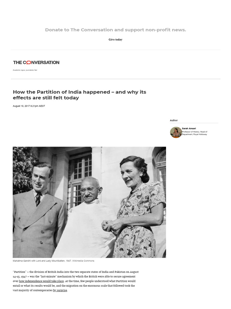 How The Partition of India Happened - and Why Its Effects Are Still ...