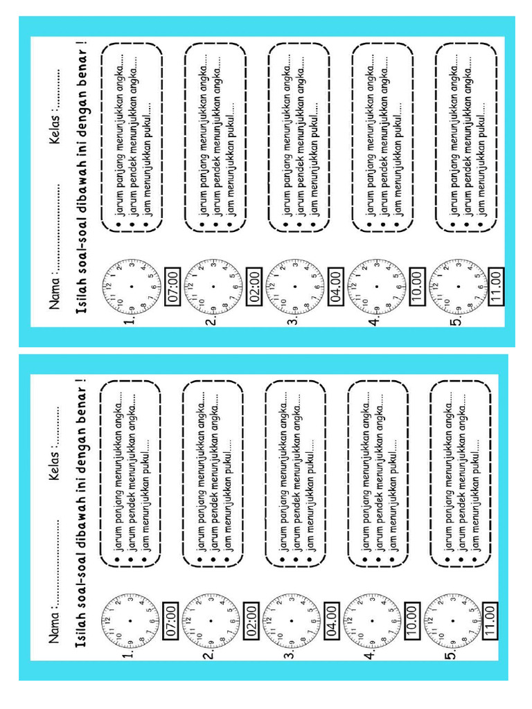 LKPD Menentukan Jam | PDF