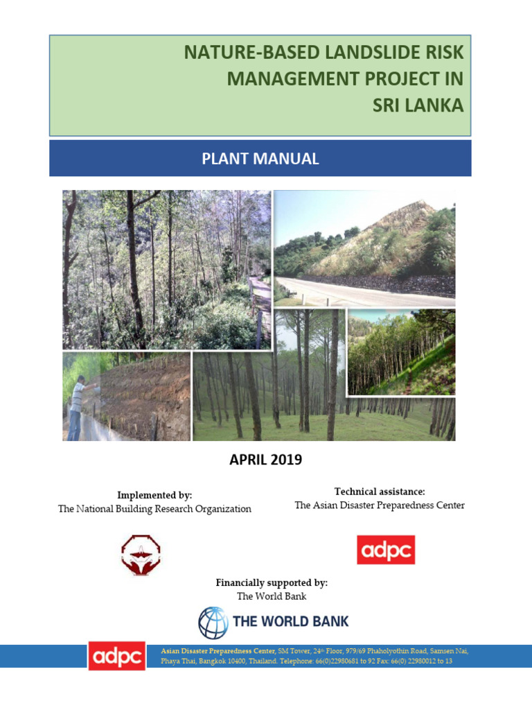 Plant Manual Pdf Soil Landslide
