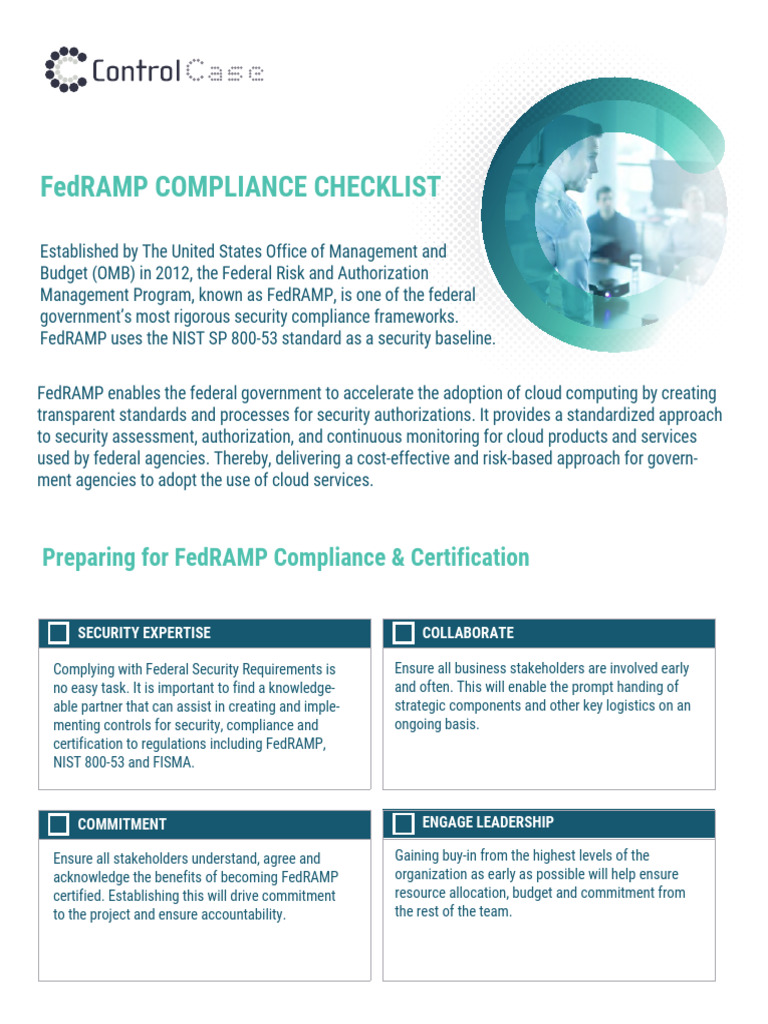 FedRAMP Checklist | PDF | Regulatory Compliance