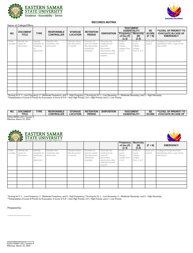 100-Record Matrix | PDF