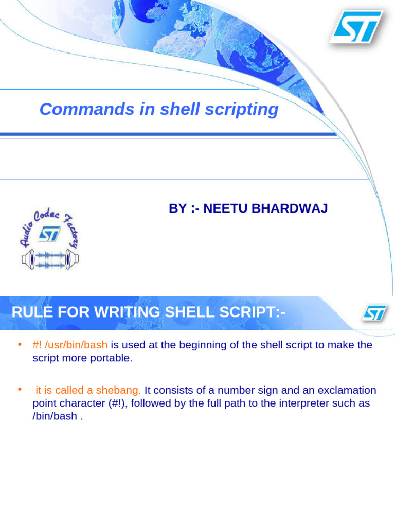 Shell Scripting Presenation | PDF | Software Engineering | Computer Programming
