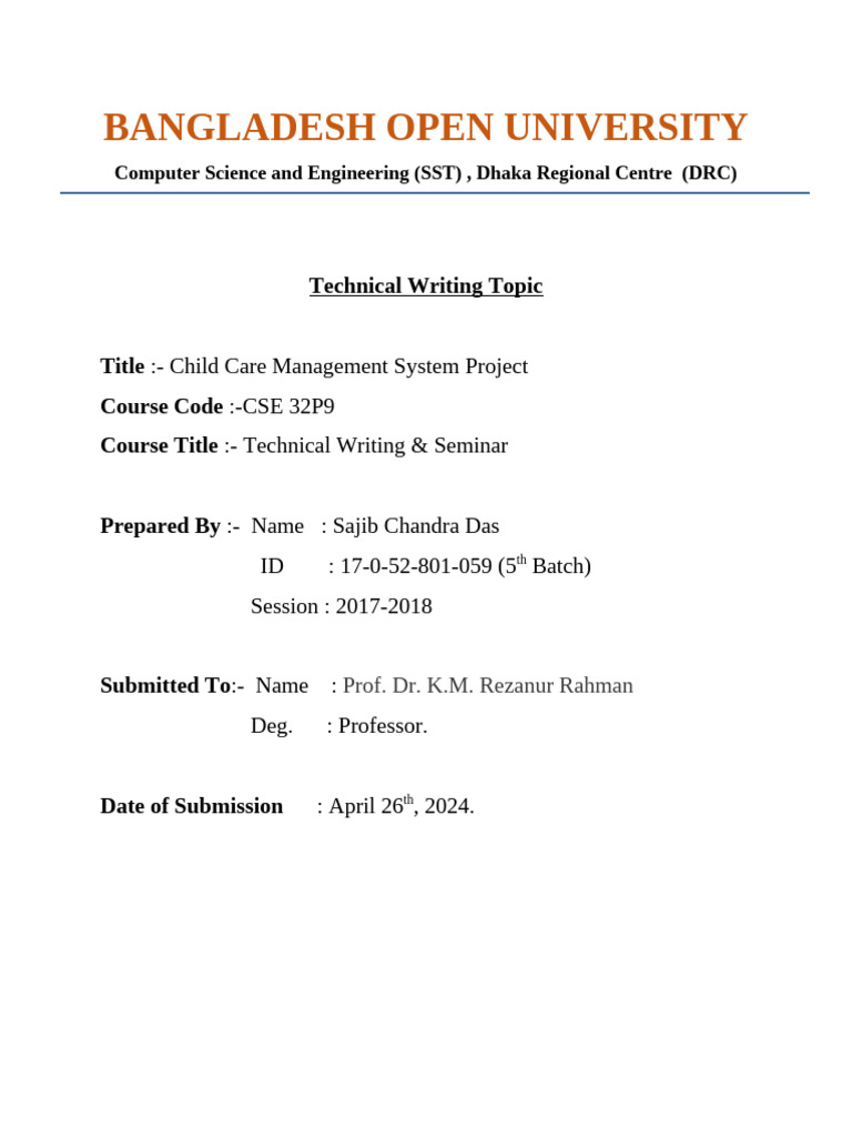 Technical Writing Title & Objectives | PDF