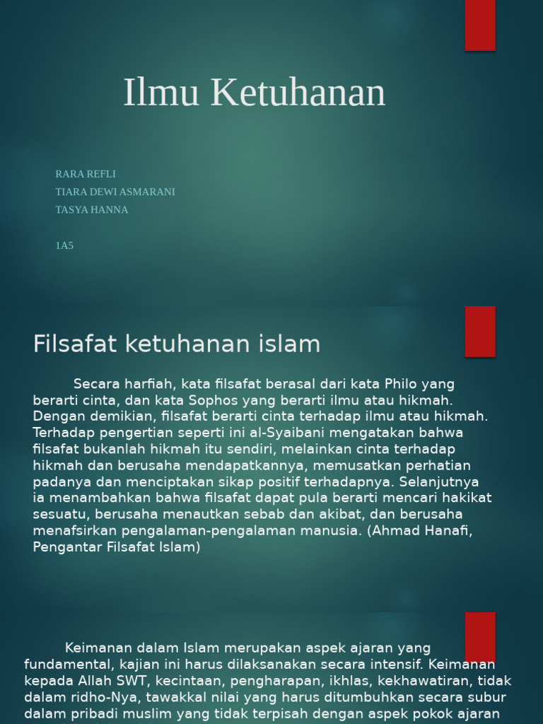 Ilmu Ketuhanan Agama | PDF