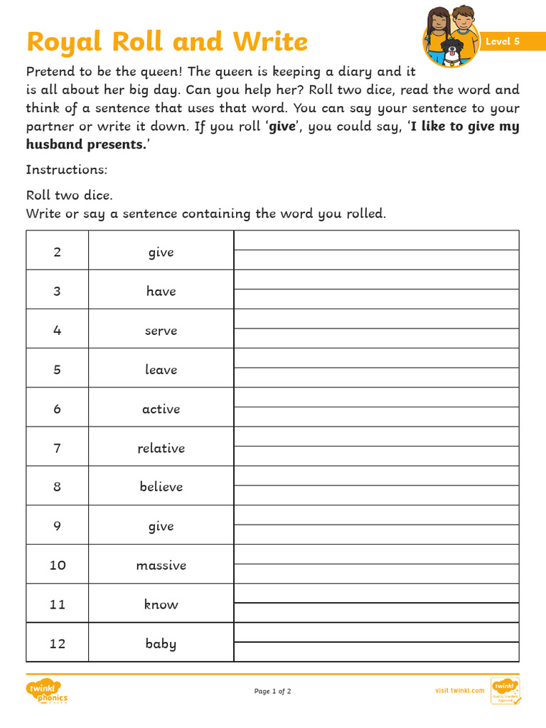 Royal Roll and Write | PDF