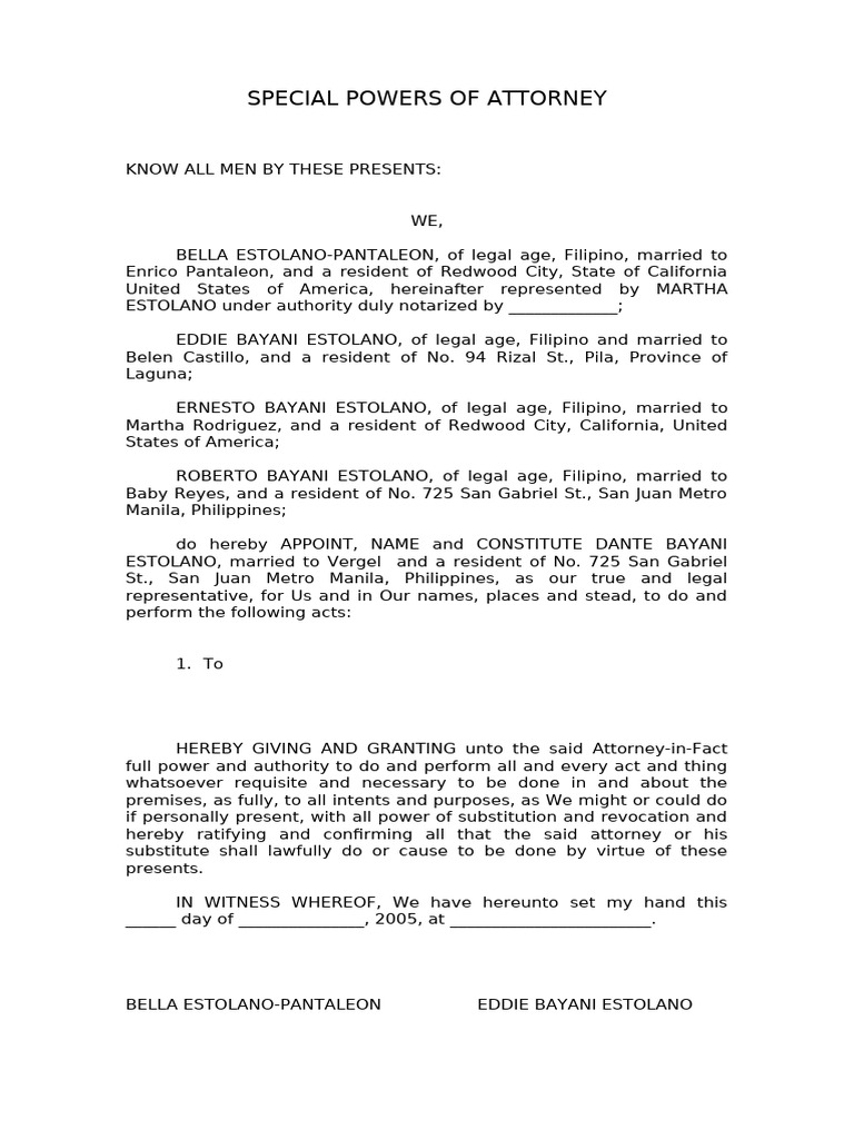 SPA blank forms | PDF | Civil Law (Common Law) | Common Law