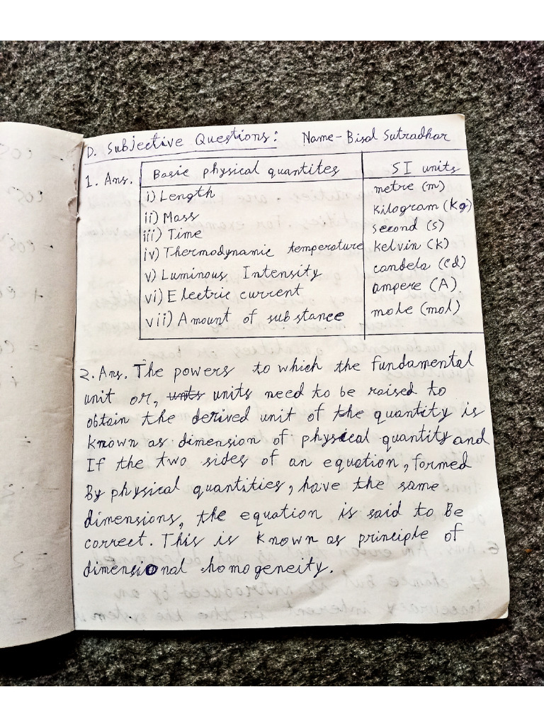 Fundamental Quantities Physics Pdf