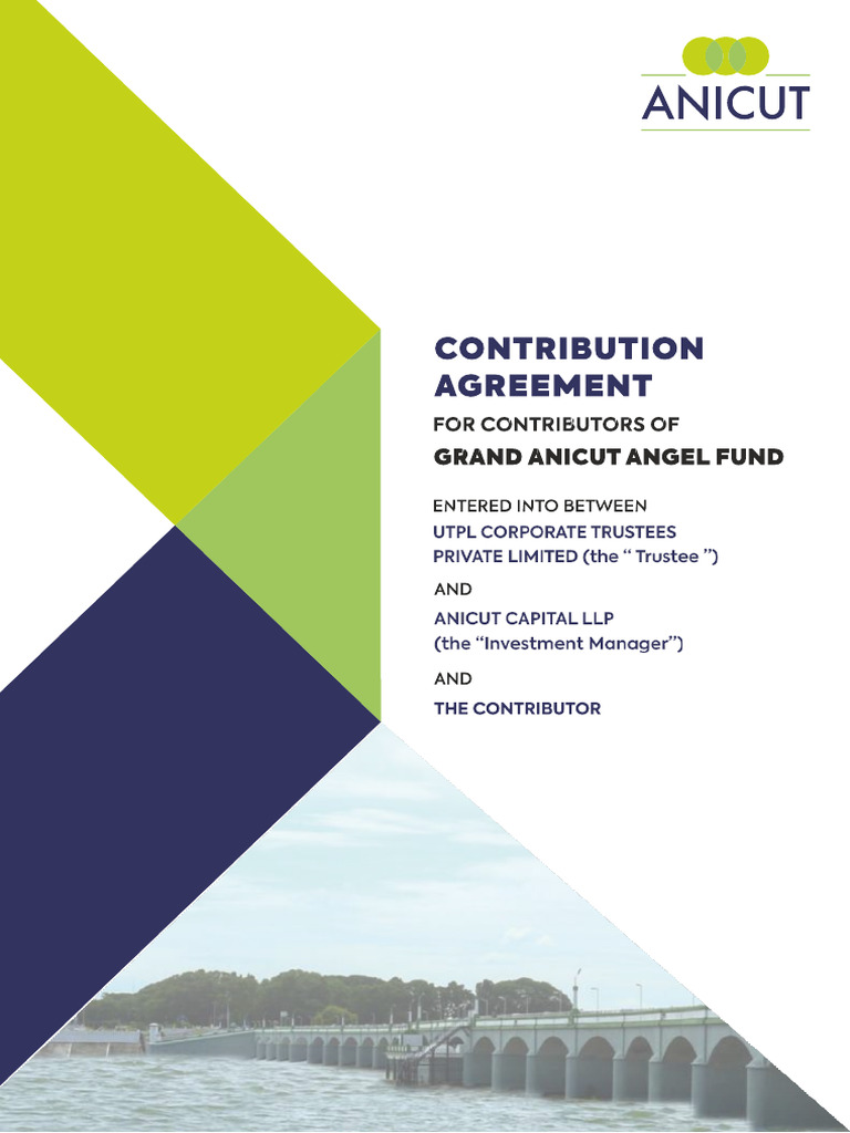 Grand Anicut Angel Fund Contribution Agreement | PDF | Securities ...
