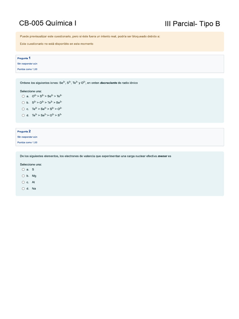 Iii Parcial-B-Qi-3c-2022 | PDF