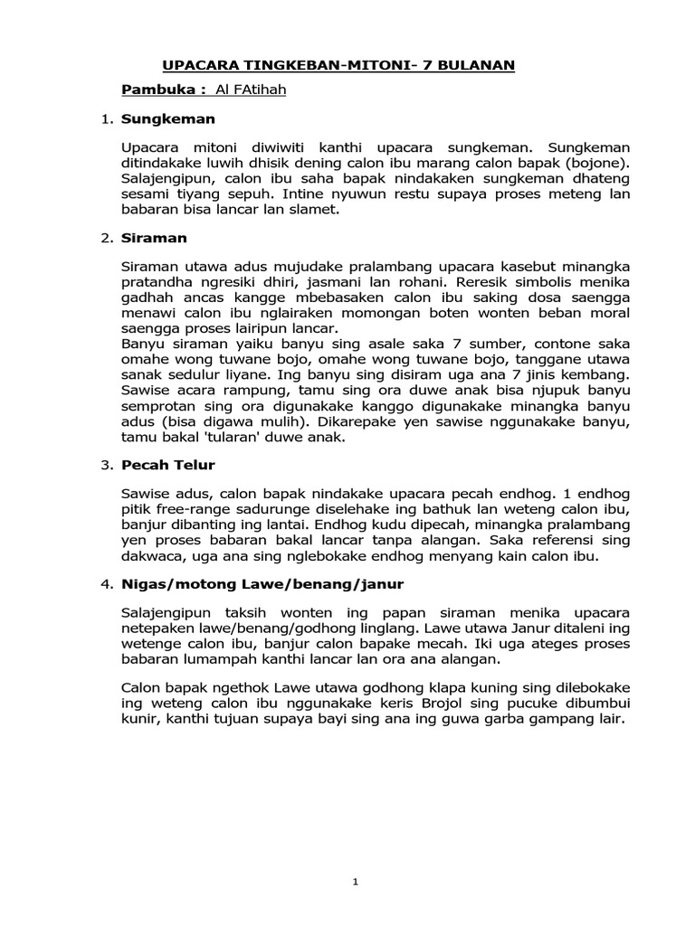 Upacara Tingkeban-2 | PDF