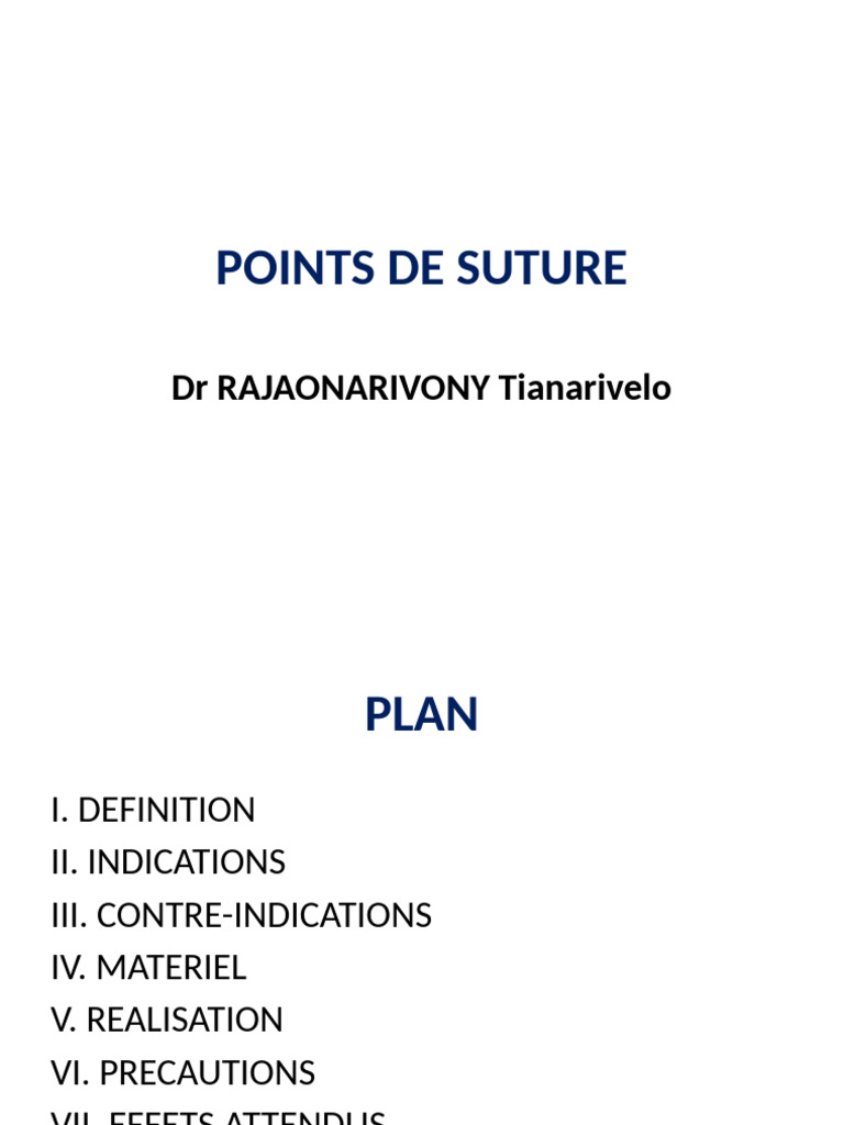 Points de Suture | PDF | Suture (médecine) | Médecine clinique