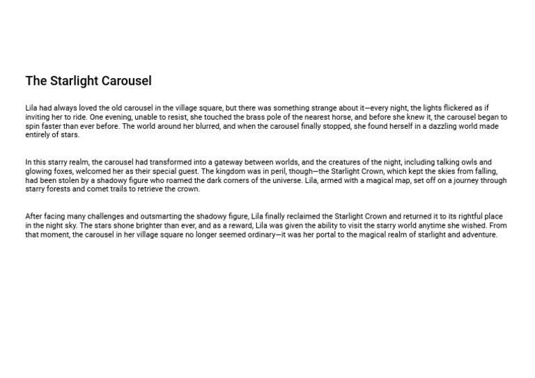 The Starlight Carousel | PDF