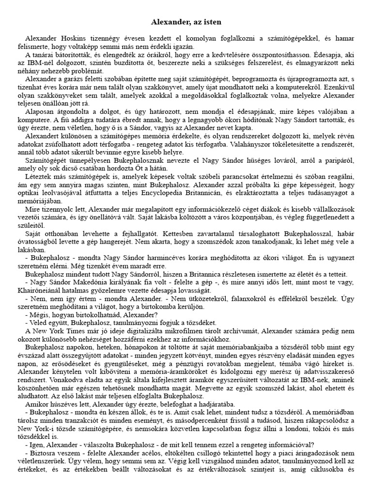 Alexander, Az Isten | PDF