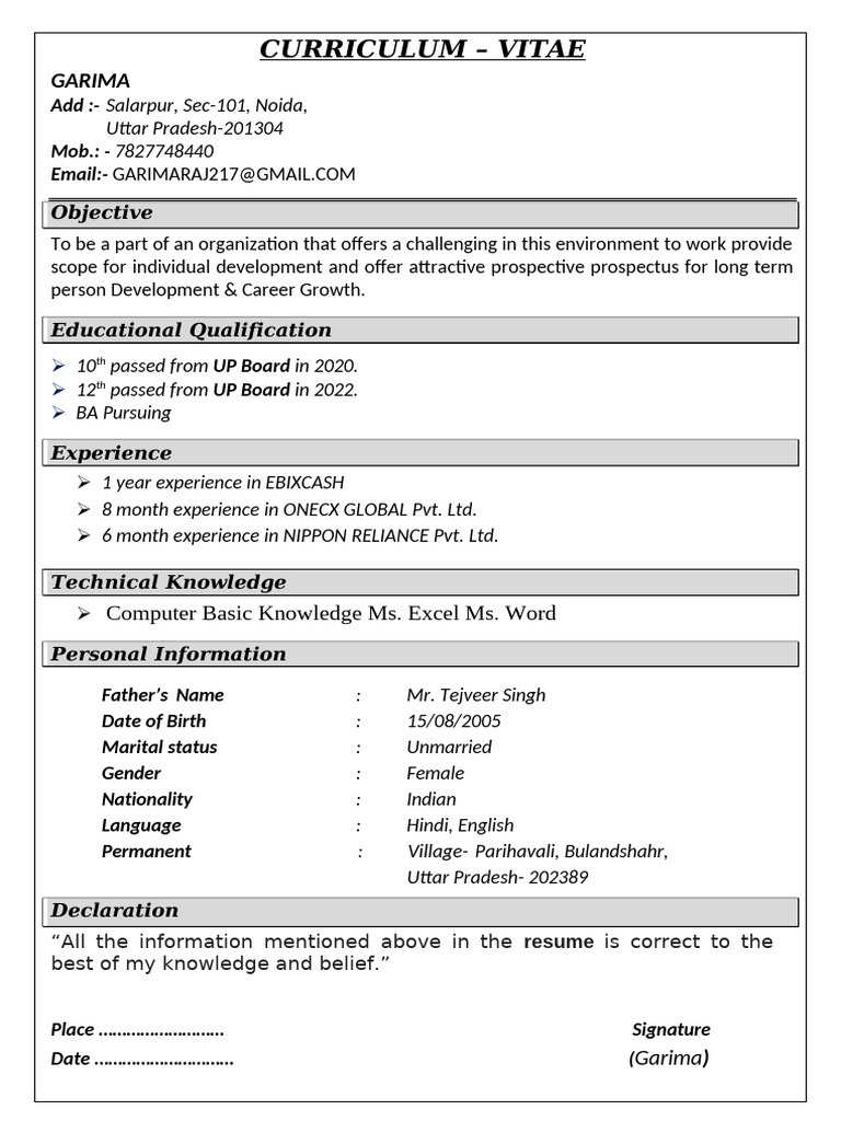 Garima RESUME (1)-1 | PDF