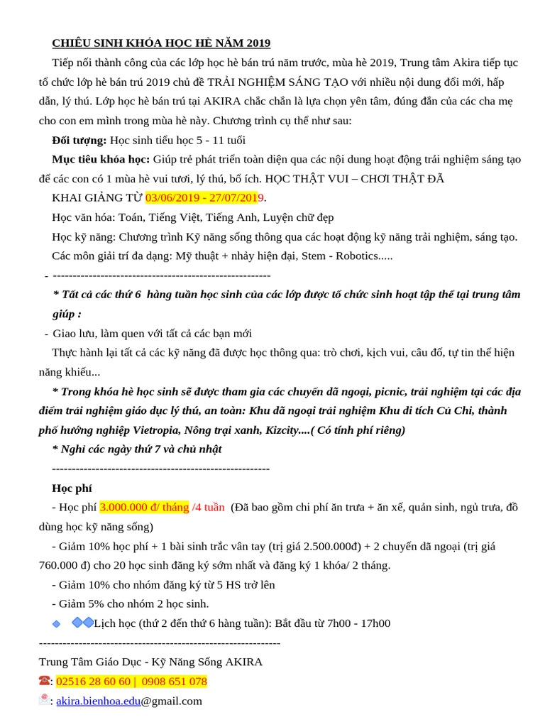 CHIEU-SINH-BAN-TRU-HE-2019 | PDF