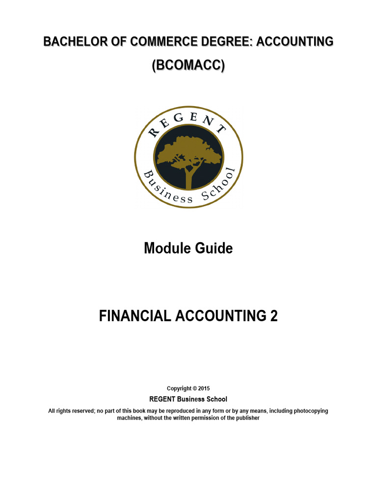 BCOM - ACC Financial Accounting 2 | PDF | Income Statement | Balance Sheet