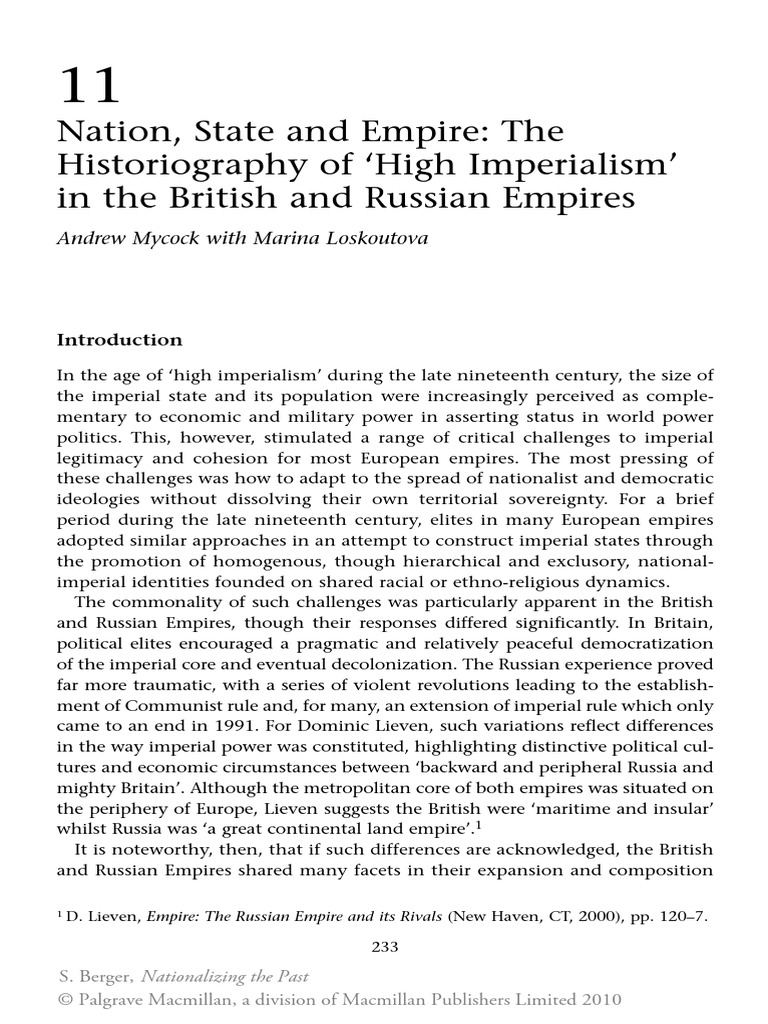 Imperialist Historiography | PDF | Imperialism | Empire