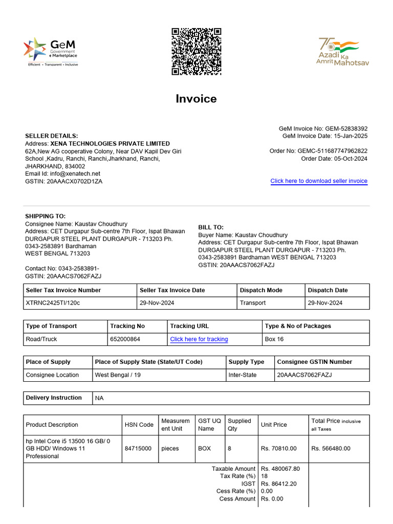 aks5UjY2ems0NVl0MnBjMDhjZnY0dz09_invoice | PDF | Invoice | Taxes