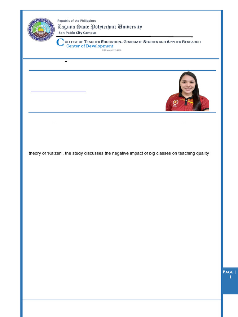 Pineda, Sergio JR Velasquez - Performance Task 3 - Reflection | PDF | Governance | Teachers