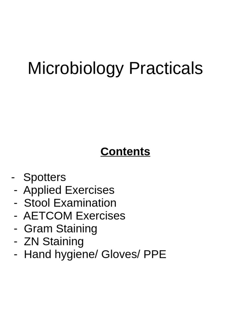 Microbiology Practicals (1) | PDF