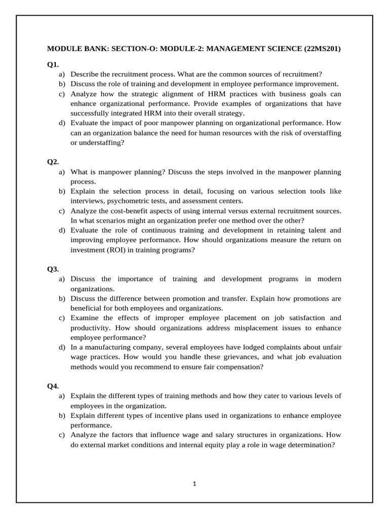 M2 Module Bank-2 - MS - CSE - O Section | PDF | Marketing | Pricing