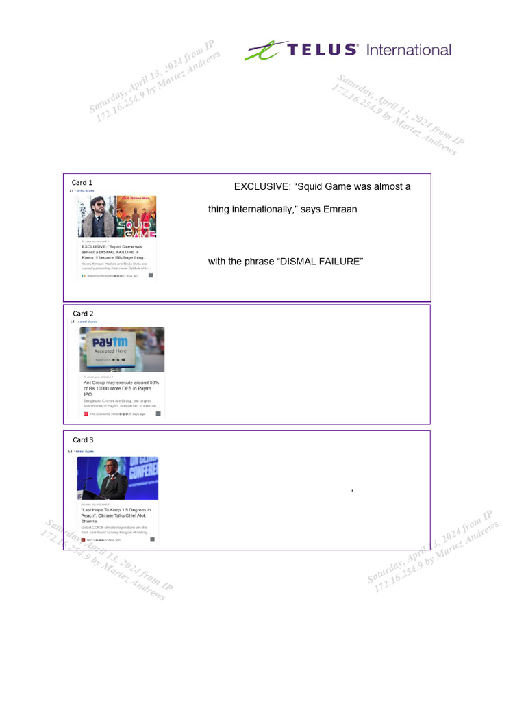 Inappropriate Tasks Feedback Part 2 | PDF