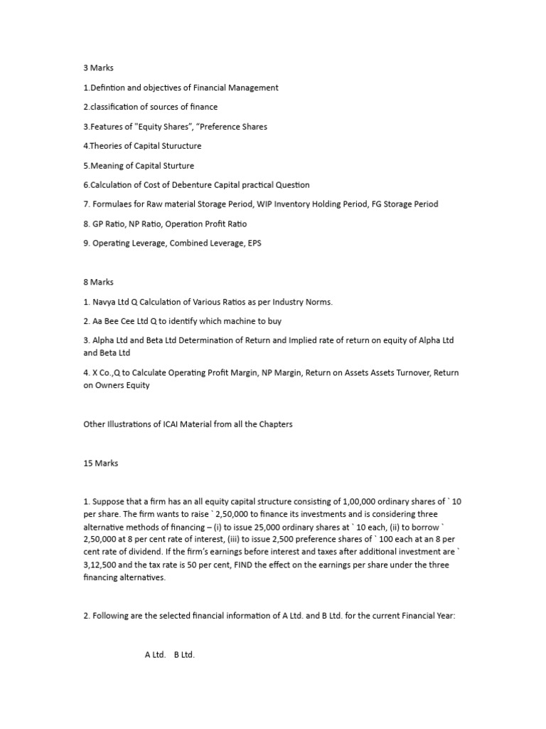 Imp Q to Students | PDF | Discounting | Present Value