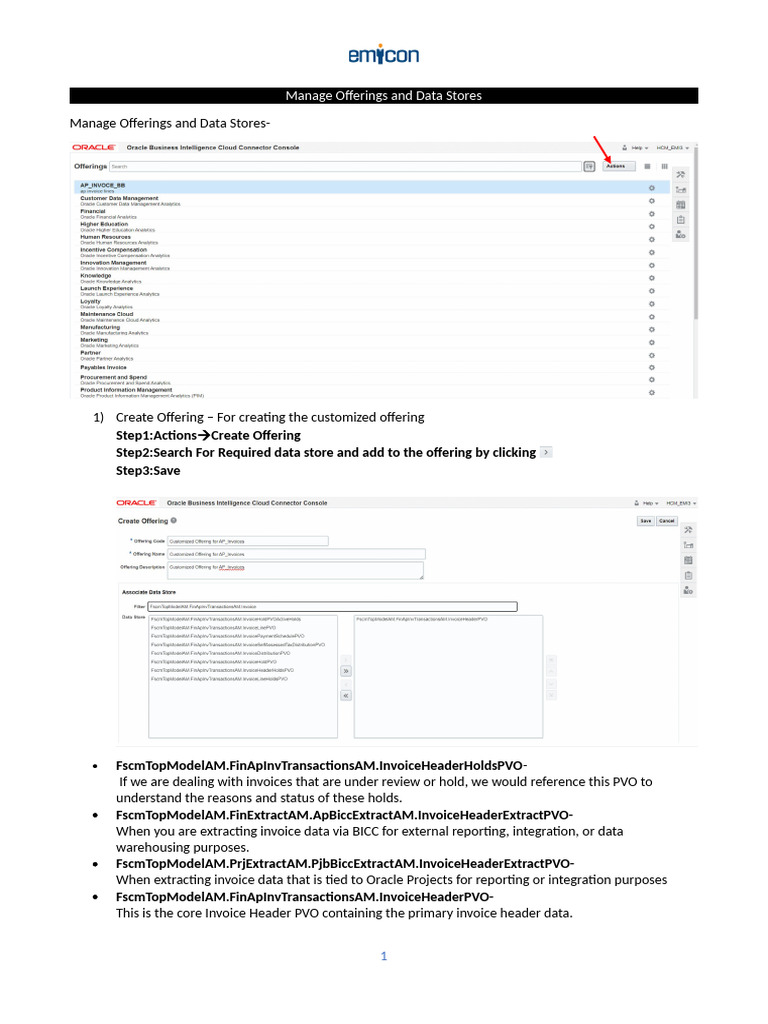 Manage Offerings and Data Stores | PDF | Comma Separated Values | Databases
