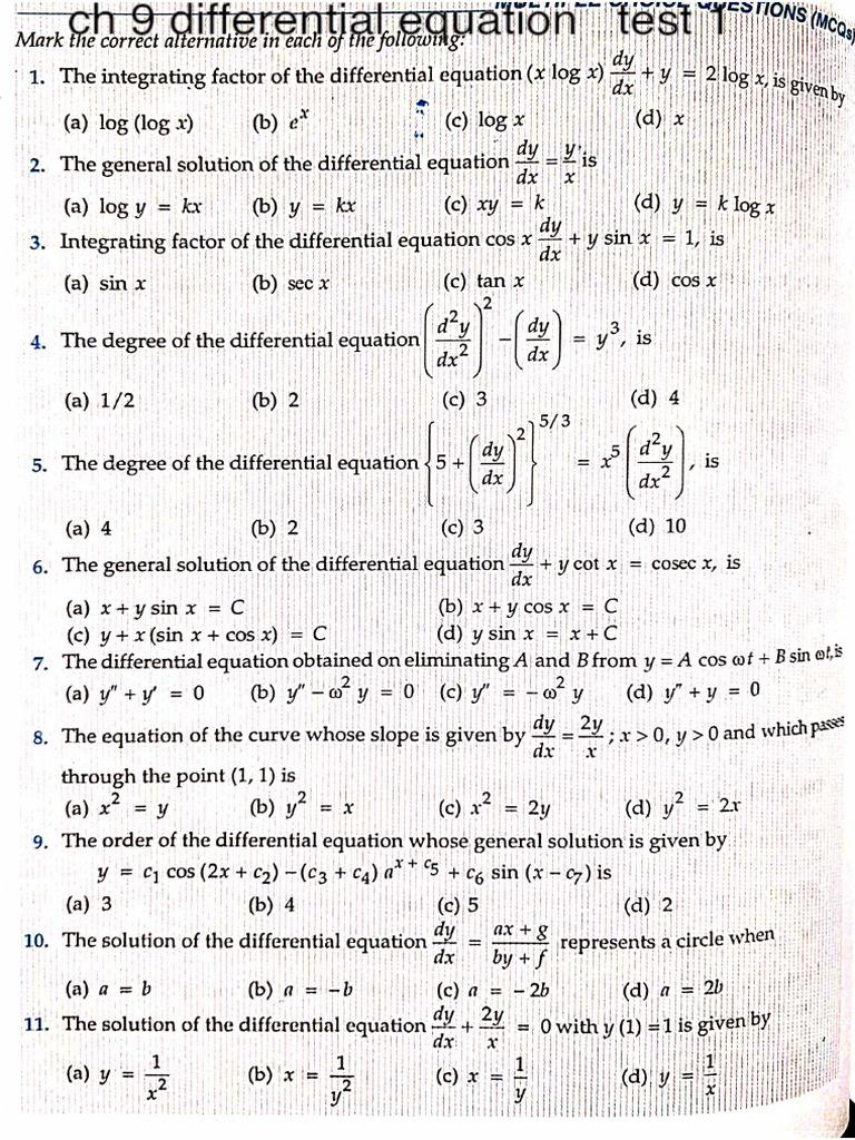 Differential Eqn 1 | PDF