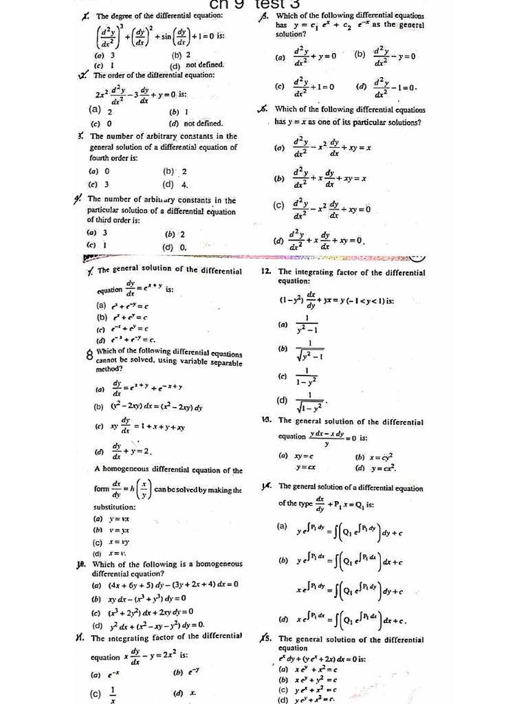 Differential Eqn 3 | PDF