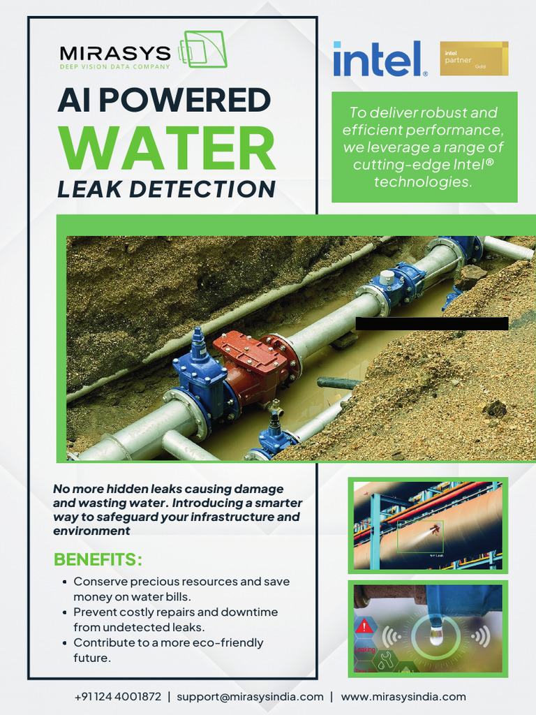 Flyer - AI Powered Water Leak Detection Using Intel Technologies. | PDF