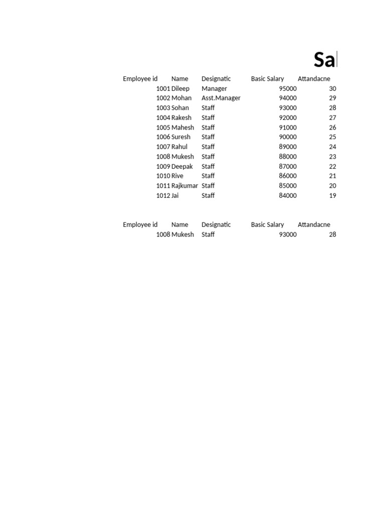 Employee Salary Breakdown and Details | PDF
