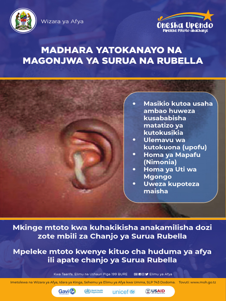 Poster 2a Madhara Ya Surua Ni Yapi | PDF