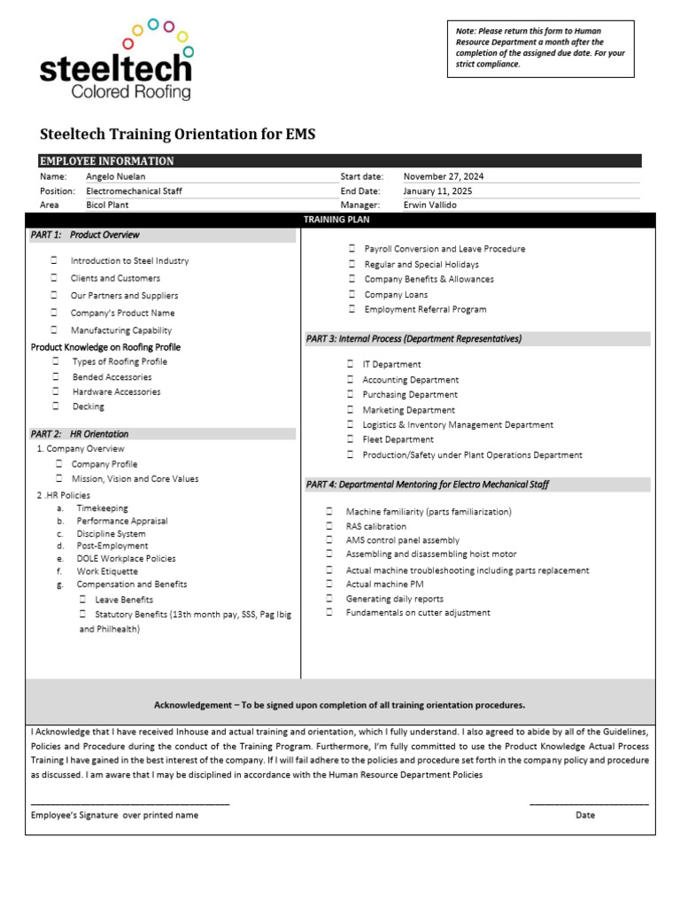 STONE Checklist EMS | PDF | Labor | Economies