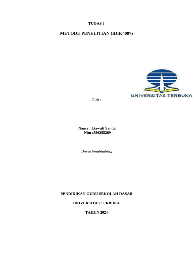 Tugas 3 Metode Penelitian Ahmad Fadhil | PDF