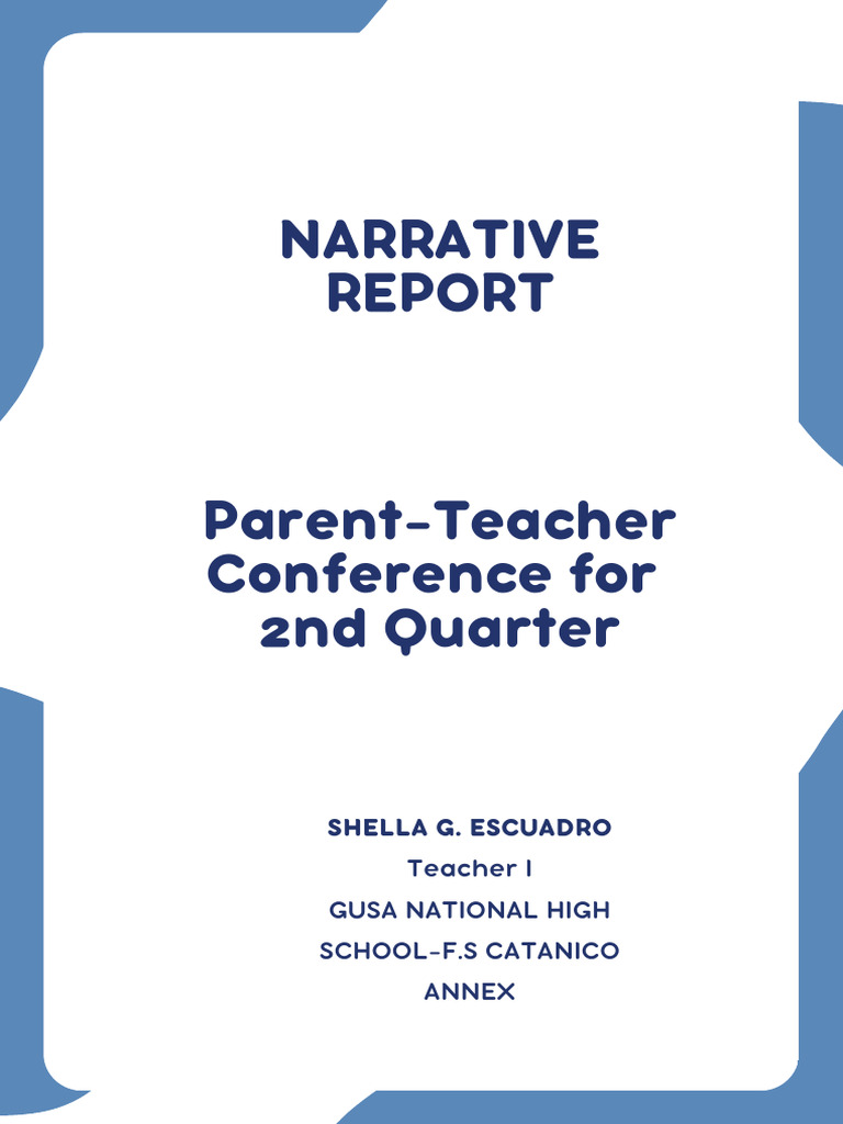Front Page of PTC Narrative Report | PDF
