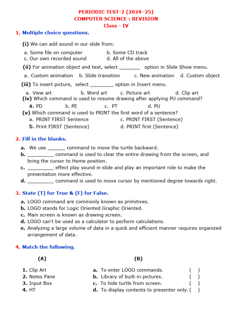 4-COMPUTER REVISION | PDF | Computing | Software