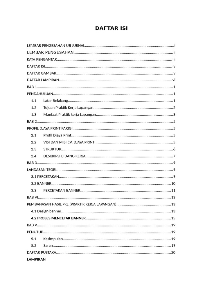 Daftar Isi | PDF