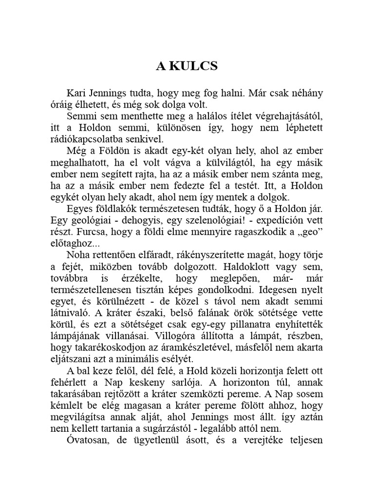 A Kulcs | PDF