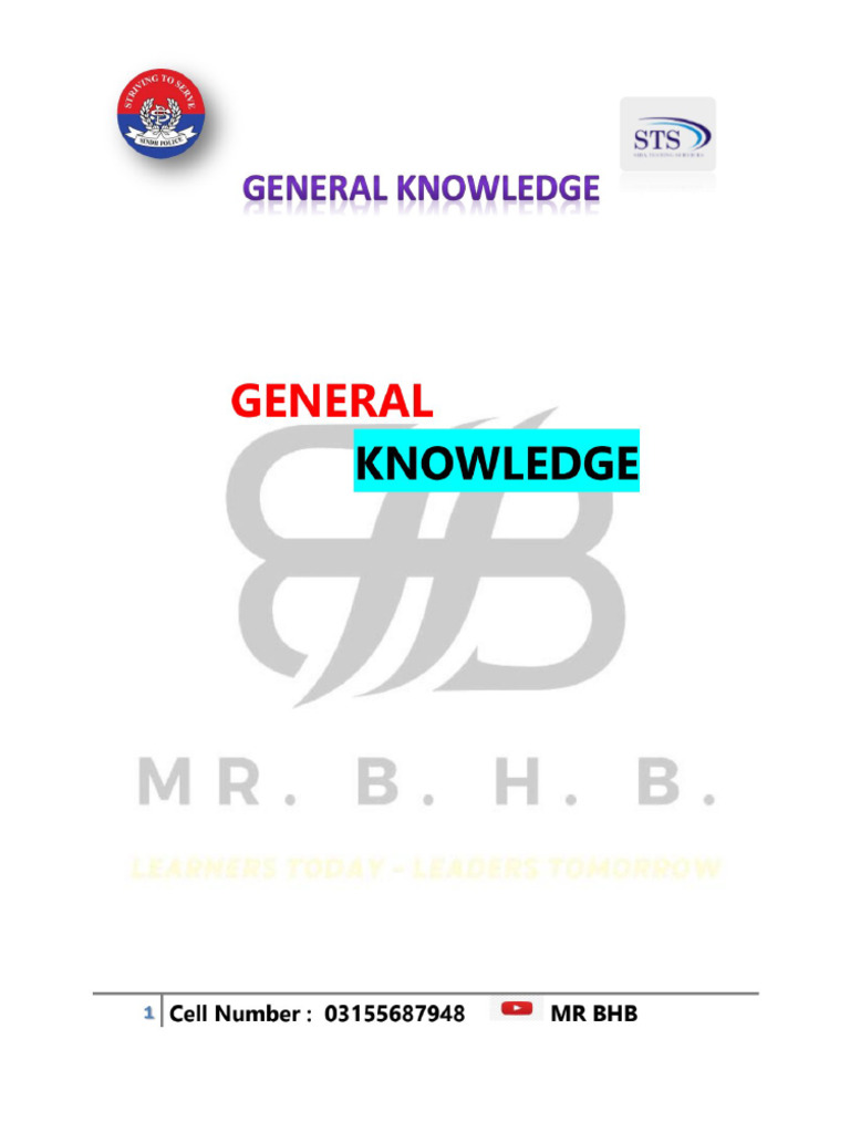 General Knowledge STS-1 | PDF