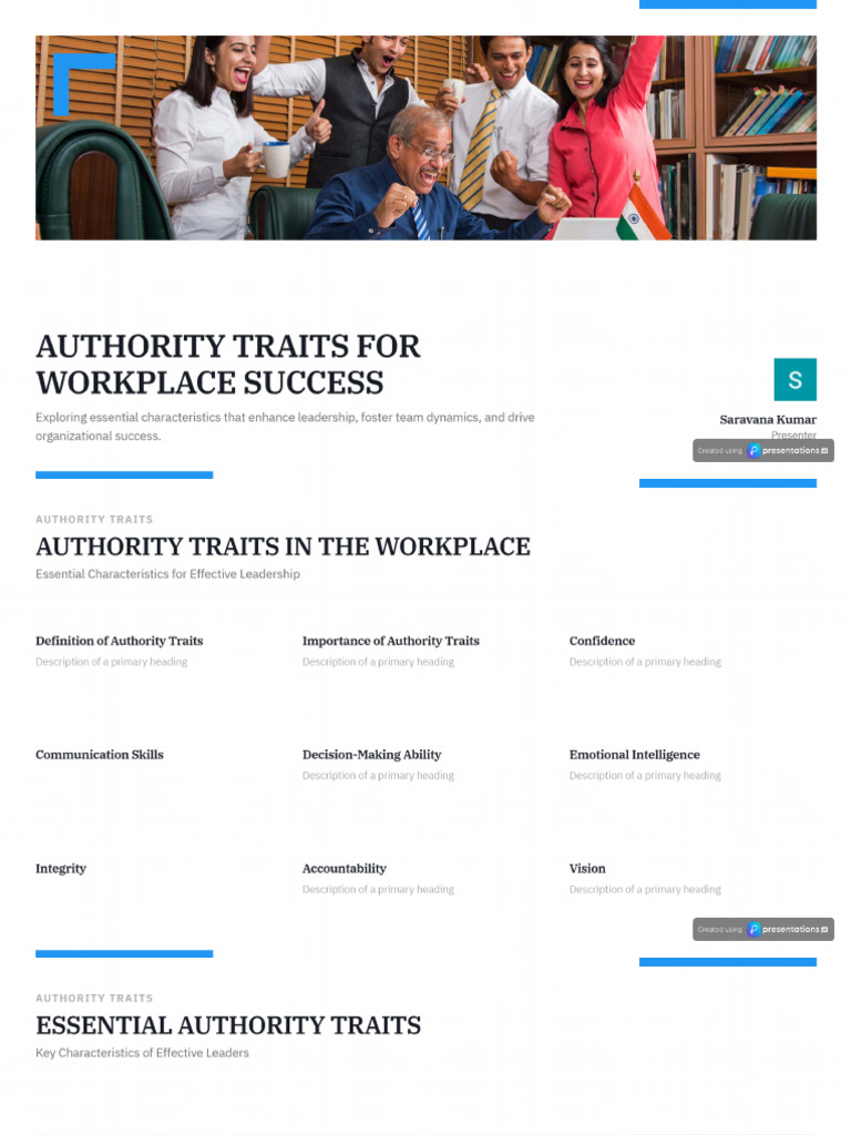 Authority Traits For Workplace Success | PDF