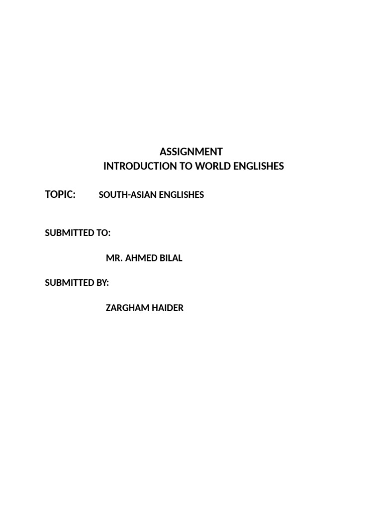World Englishes Pdf English Language South Asia