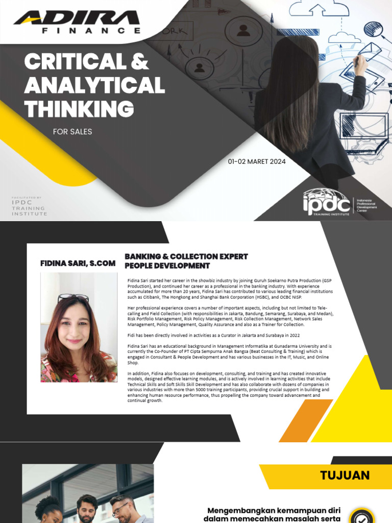 Preview Materi Critical Analytical Thinking - Adira | PDF