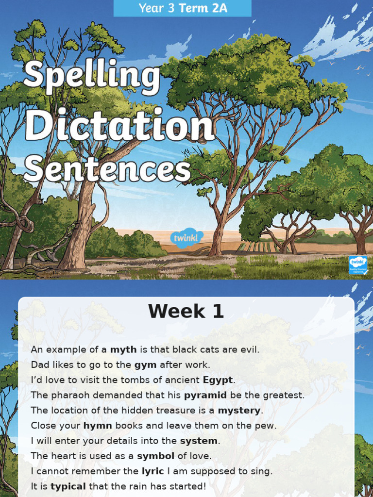 Spelling Dictation PowerPoint | PDF